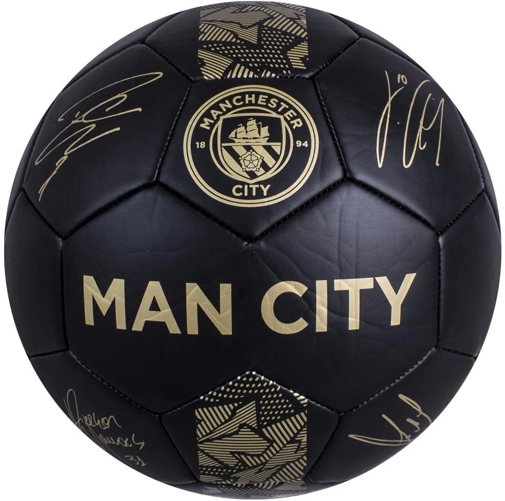 Fotbalový míč fan-shop manchester city signature gold
