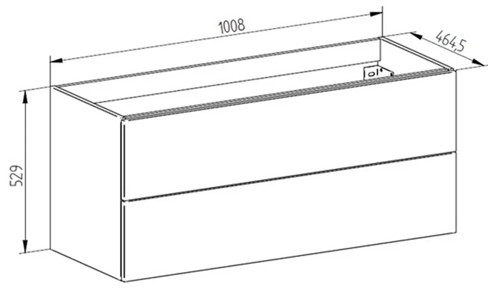 Mereo Mereo, Aira, koupelnová skříňka 101 cm, Multidecor, CN792SPINO
