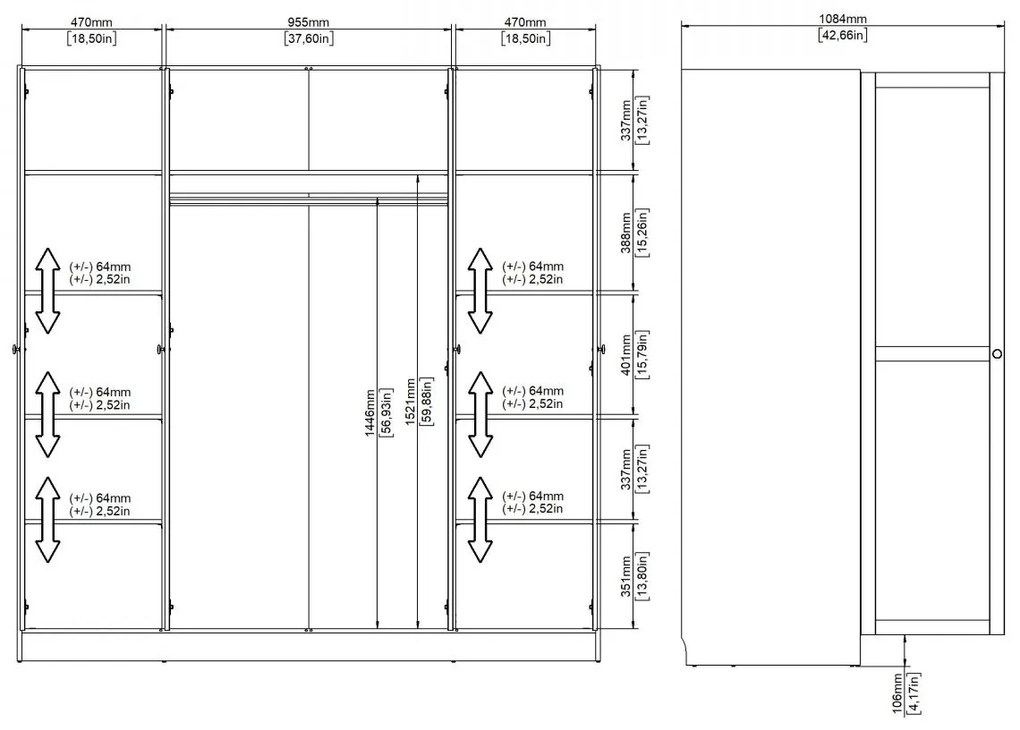 Tvilum Šatní skříň Birger 053 bílá