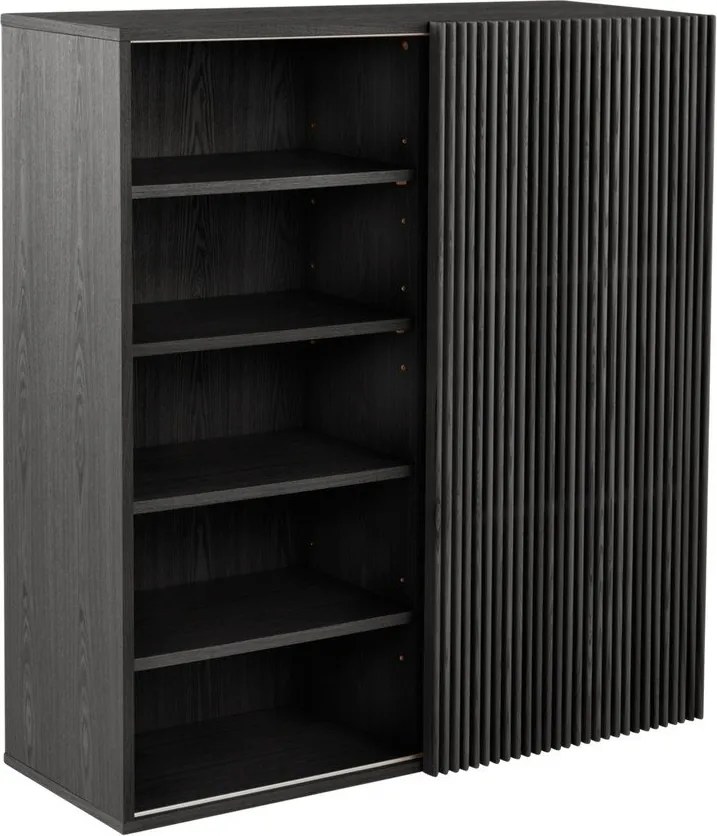 Černá předsíňová sestava v dekoru jasanu 110x120x40 cm Sion – Jotex
