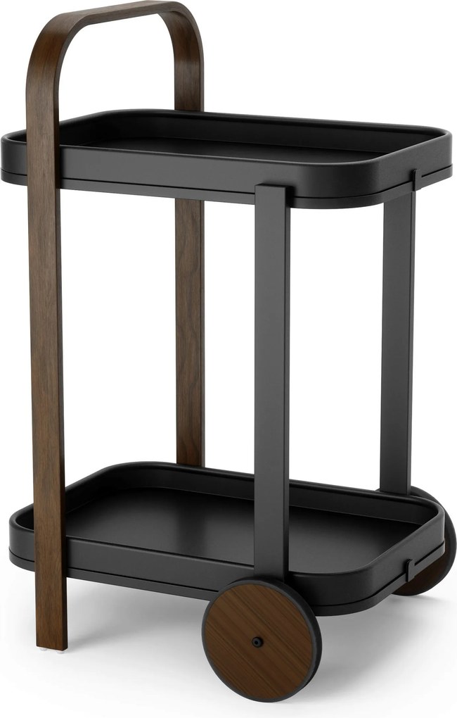 XXXLutz SERVÍROVACÍ VOZÍK, černá, barvy vlašských ořechů, 44/80/50 cm Umbra - Barové vozíky - 007422028801