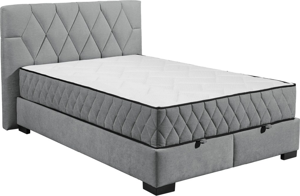 XXXLutz AMERICKÁ POSTEL, 140/200 cm, antracitová MID.YOU - Postele s úložným prostorem - 002220053805
