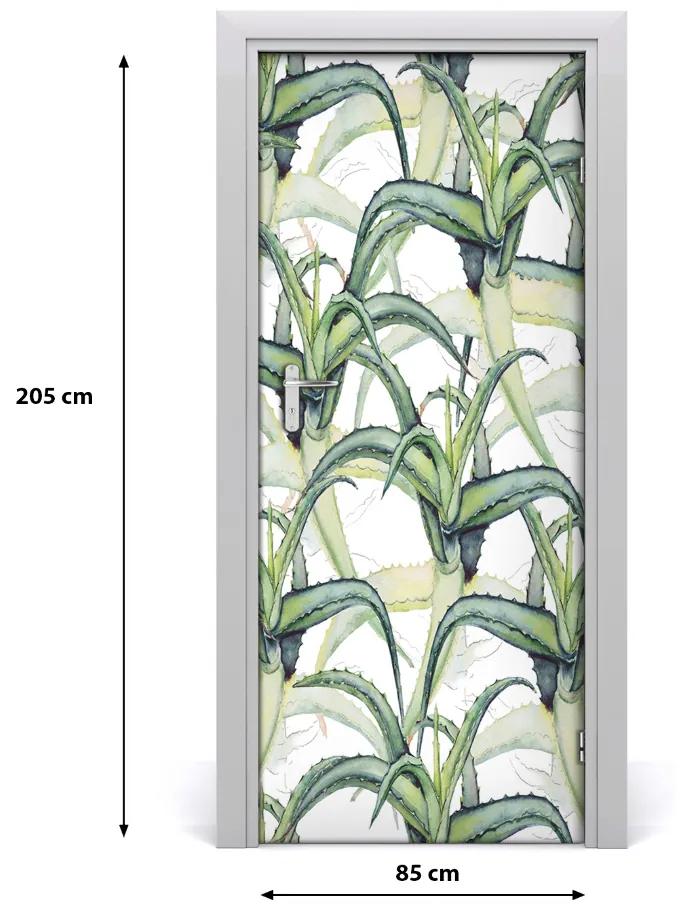 Samolepící fototapeta na dveře Aloes 85x205 cm