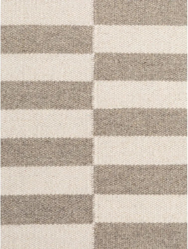 Bílý/šedý oboustranný/ručně tkaný vlněný koberec 80x150 cm Vika – Hanse Home