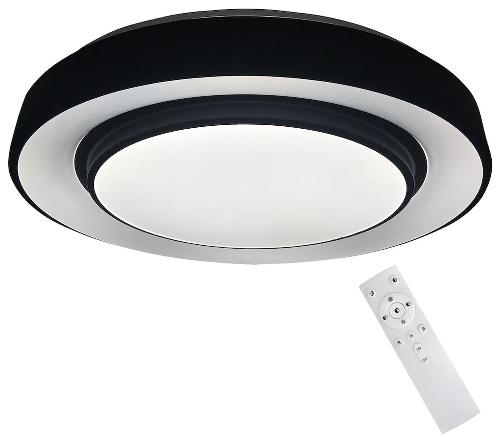 Stropní LED svítidlo Naomi Smart, 1x LED 24w, 3000-6000k, b, RGB, s ovladačem