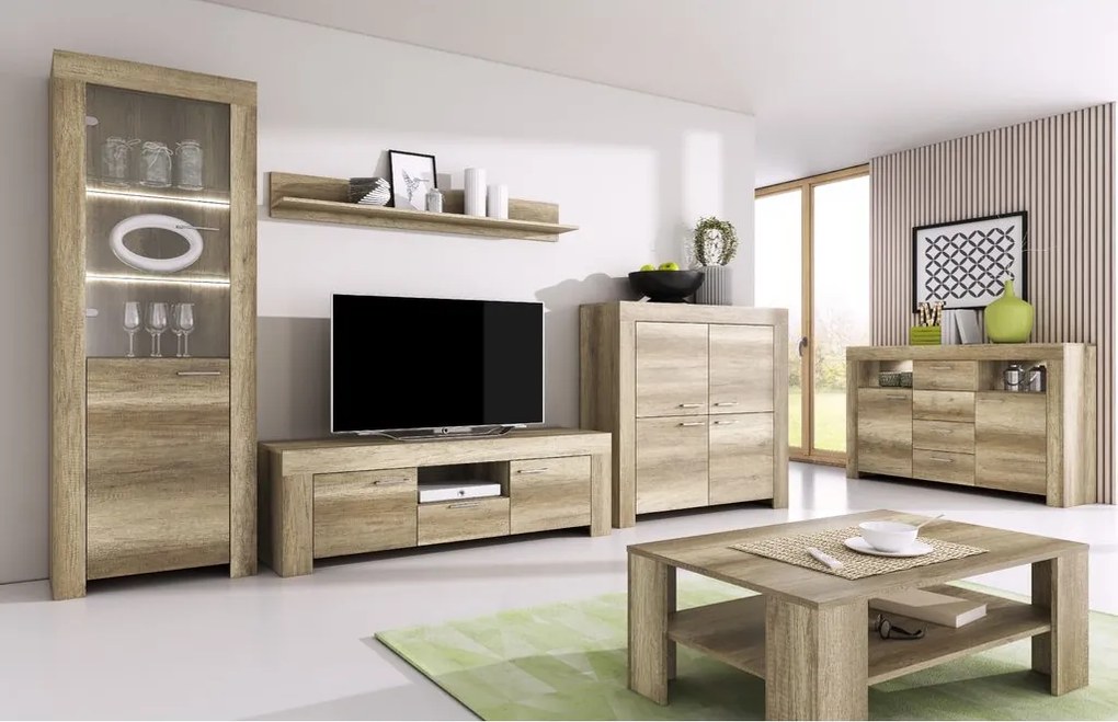 Piaski Komoda Sky SK120 Barva: Dub Riviera