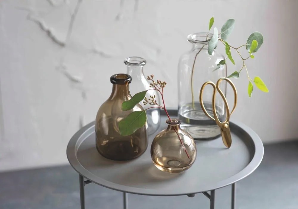 Garden Trading Skleněná váza Clearwell Vase Tall, čirá barva, sklo