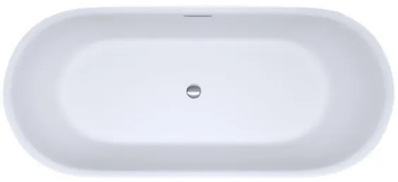 BPS-koupelny Volně stojící akrylátová vana HYD-CES518B 160x75 bílá/černá, odtokový komplet chrom