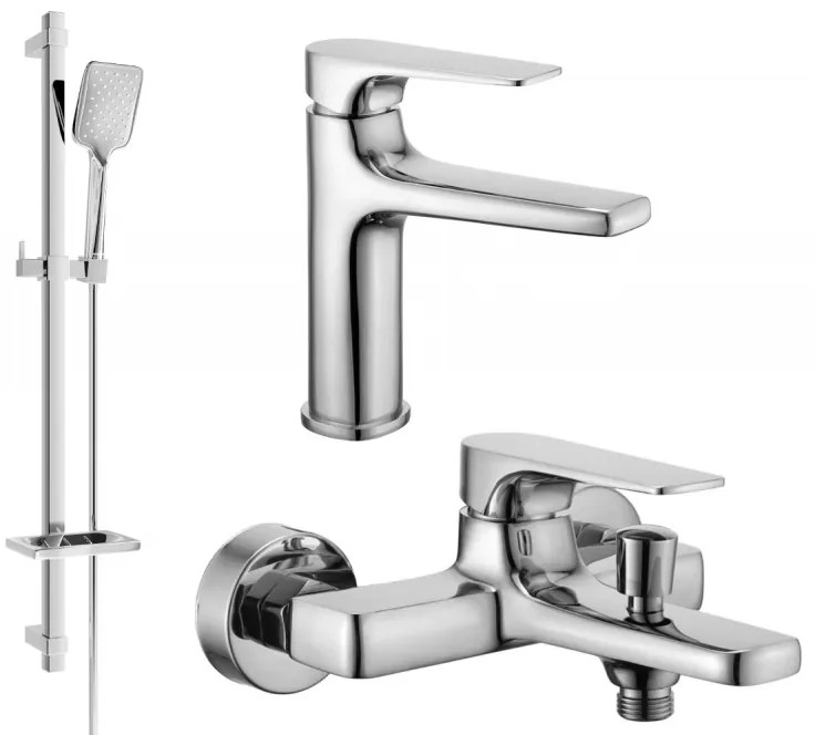 Mexen Lynx DQ62 koupelnový set, chrom - 745903DQ62-00