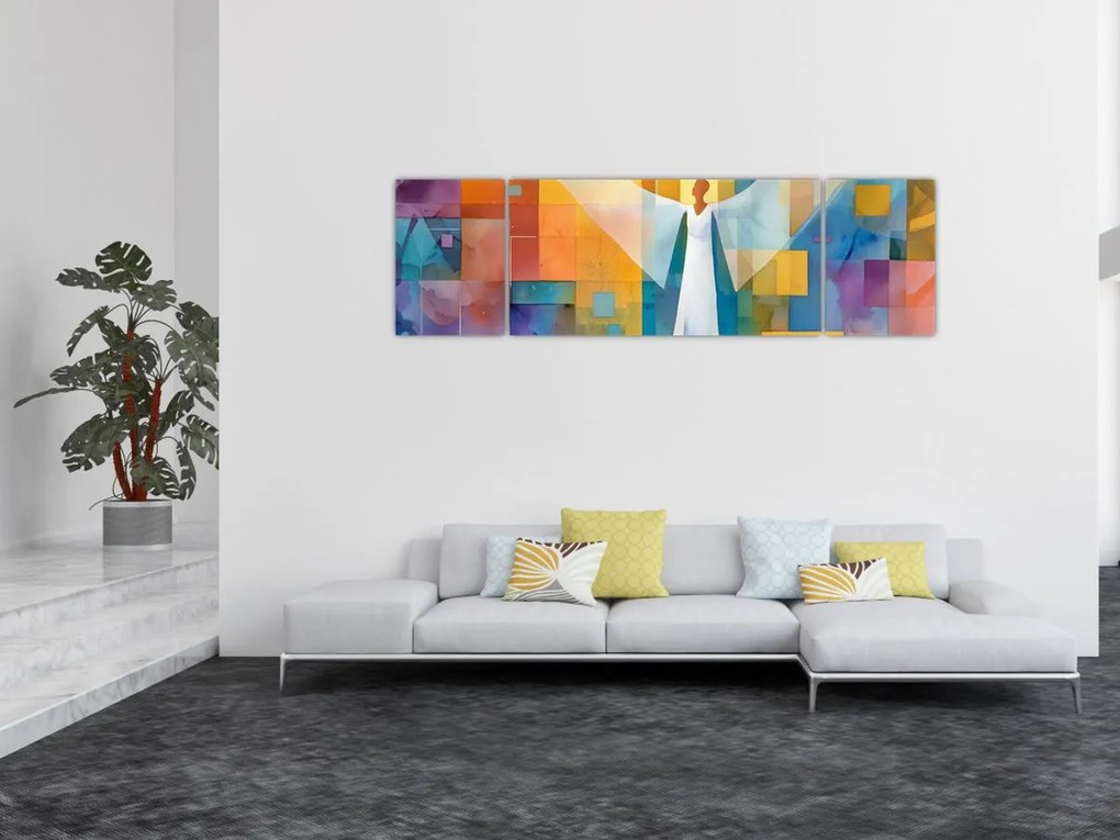 Obraz - Geometrický anděl (170x50 cm)