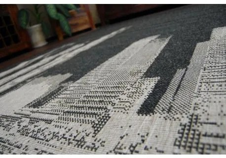 koberec SIZAL FLOORLUX 20240 černý / stříbro velikost 200x290 cm | krásné koberce cz