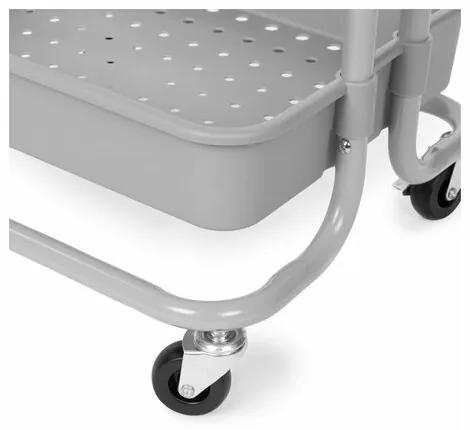 Compactor Koupelnový vozík s kolečky Grena, 3 police, 43 x 34,8 x 75 cm, šedá