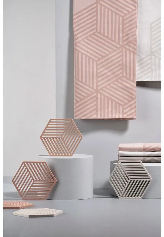 Zone Denmark Silikonová podložka pod horké Hexagon Warm Grey