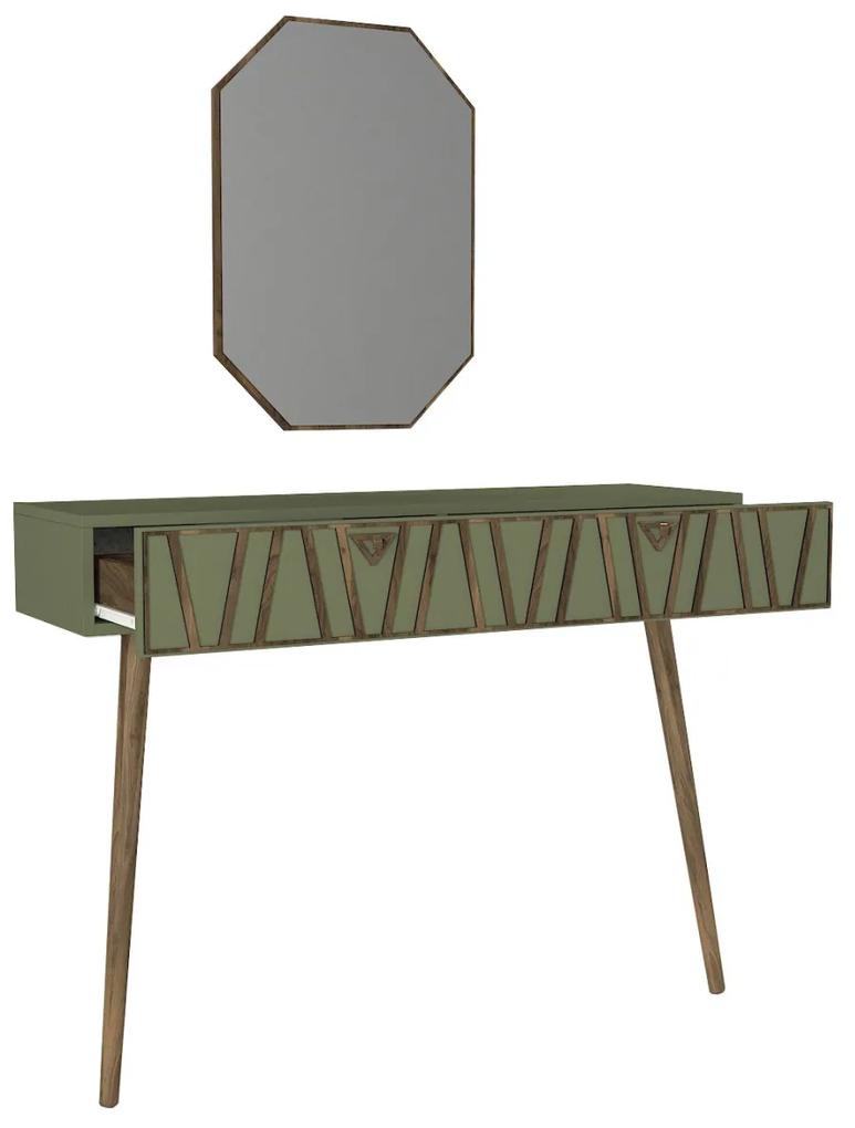 Toaletní stolek Forest Aynali 120 cm hnědý/zelený