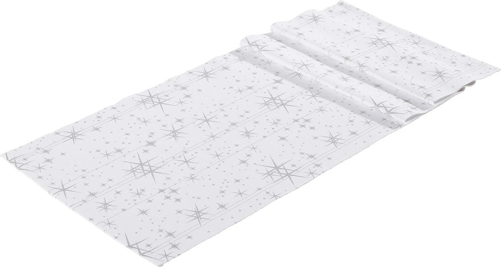 XXXLutz BĚHOUN NA STŮL, 40/150 cm, barvy stříbra, bílá X-Mas - Prostírání na stůl - 008632008702