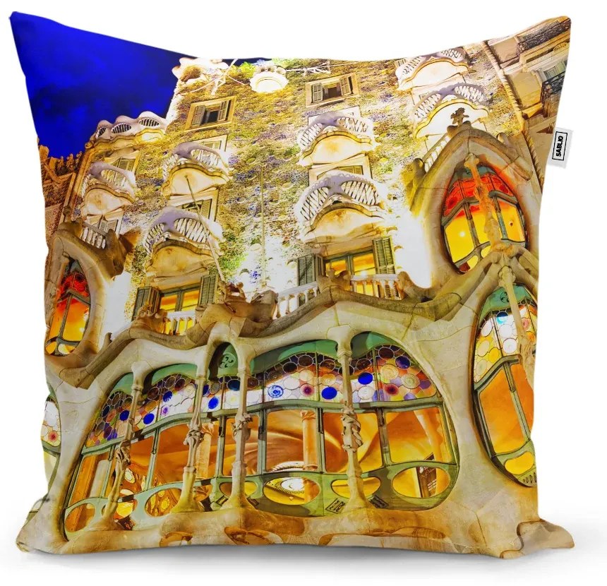 Sablio Polštář Barcelona Gaudi Casa Batllo 1 - 60x60 cm