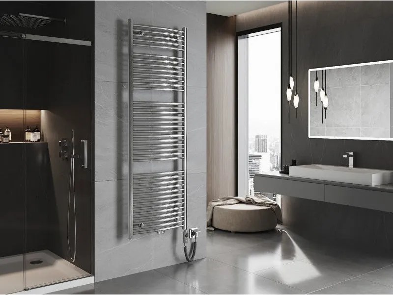 Mexen Ares, elektrické topné těleso 1800x600 mm + topná tyč 900 W, chromová, W102-1800-600-2900-01