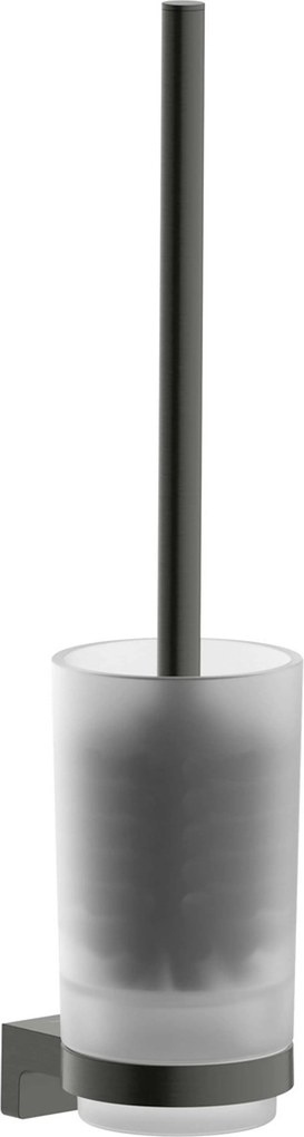 Hansgrohe AddStoris S - WC štětka nástěnná s držákem, kartáčovaný černý chrom 41782340