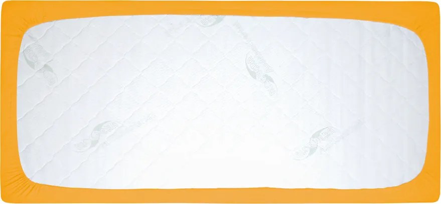 Jersey prostěradlo tmavě žluté na výšku matrace do 30 cm Velikost: 100 x 200