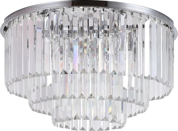 Toolight - Křišťálová stropní svítilna 7xE14 40W Glamour APP780-7C, chromová, OSW-05032