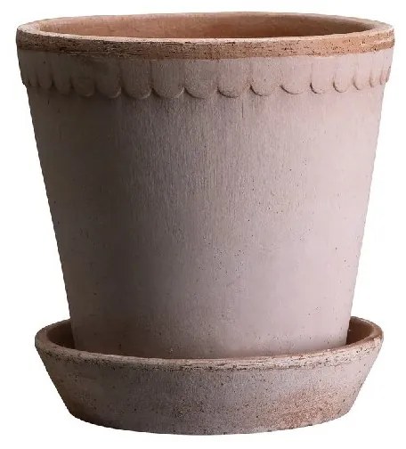 Květináč Helena s podmiskou Raw Rosa 16 cm Bergs Potter