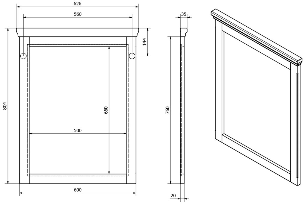 Sapho CROSS 60 x 80 cm CR211
