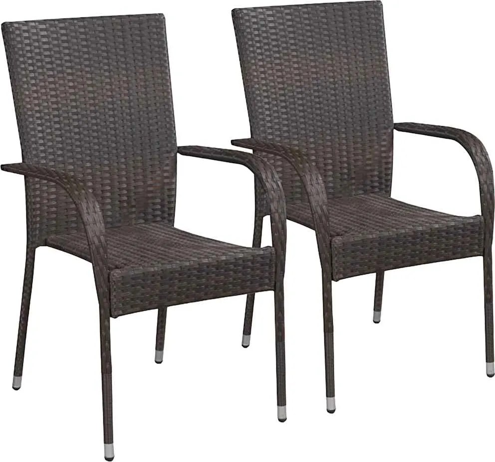 3dílný zahradní jídelní set hnědý 3072451
