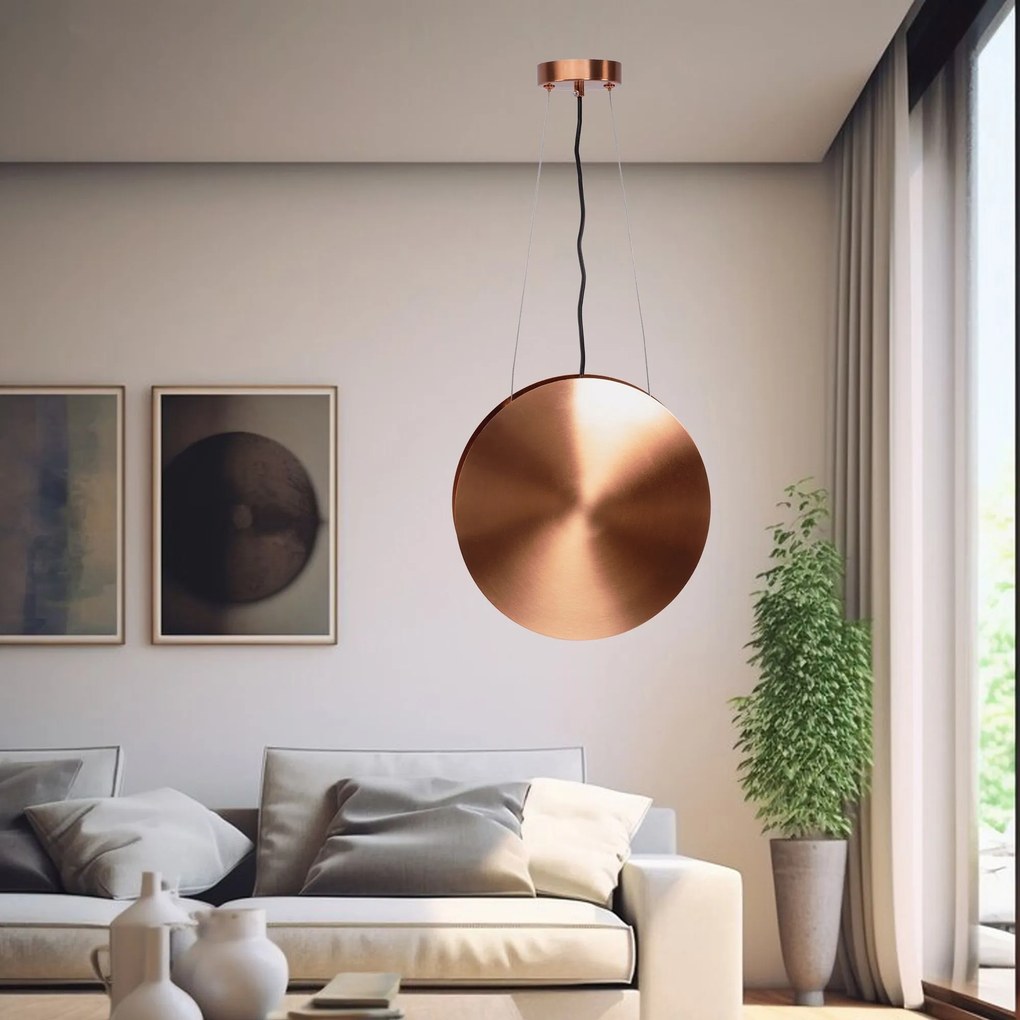Toolight Toolight, LED závěsné stropní svítidlo 30cm APP1426-C, měděná matná, OSW-05186