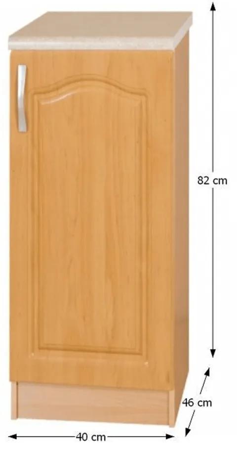Dolní kuchyňská skříňka Leite MDF klasik S40/P olše (P). 788952