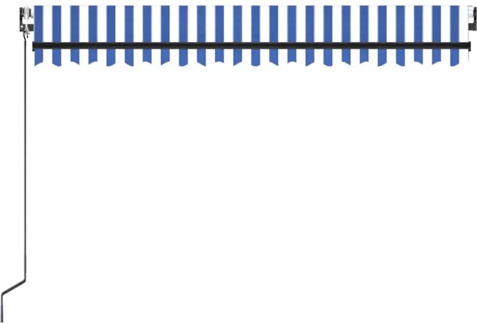 Automatická zatahovací markýza 450 x 350 cm modrobílá 3069206