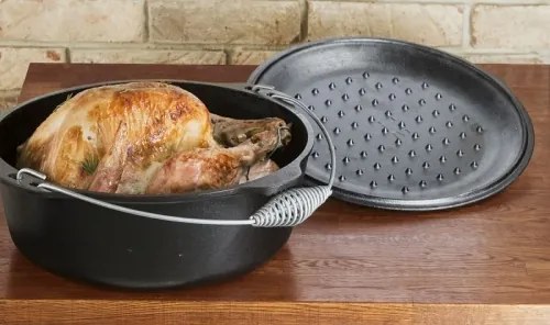 LODGE litinový hrnec Dutch Oven 8,5l s poklicí a držadlem