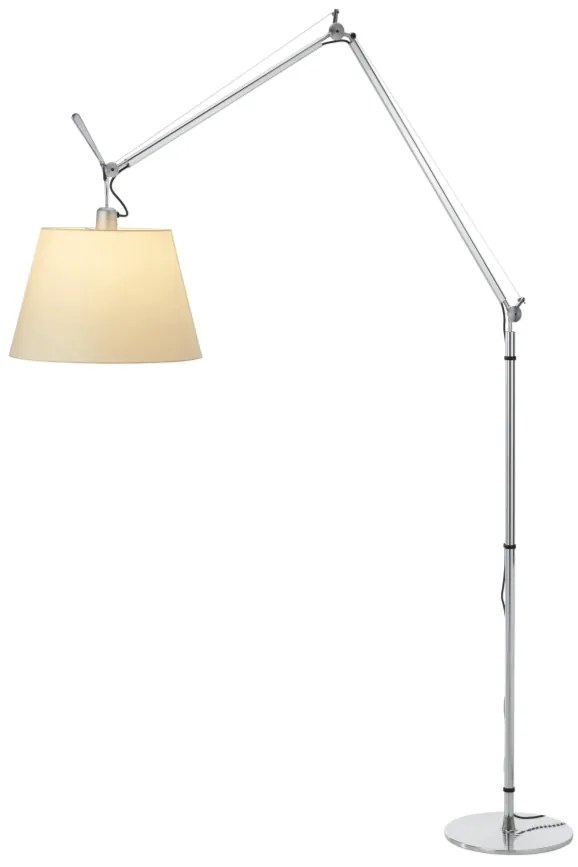 ARTEMIDE Stojací lampa Tolomeo Mega, E27, hliník, stmívací 0778010A+0779010A+0780030A