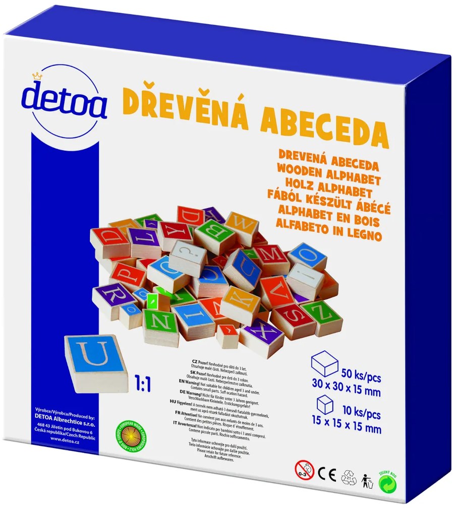 Detoa Dřevěná abeceda