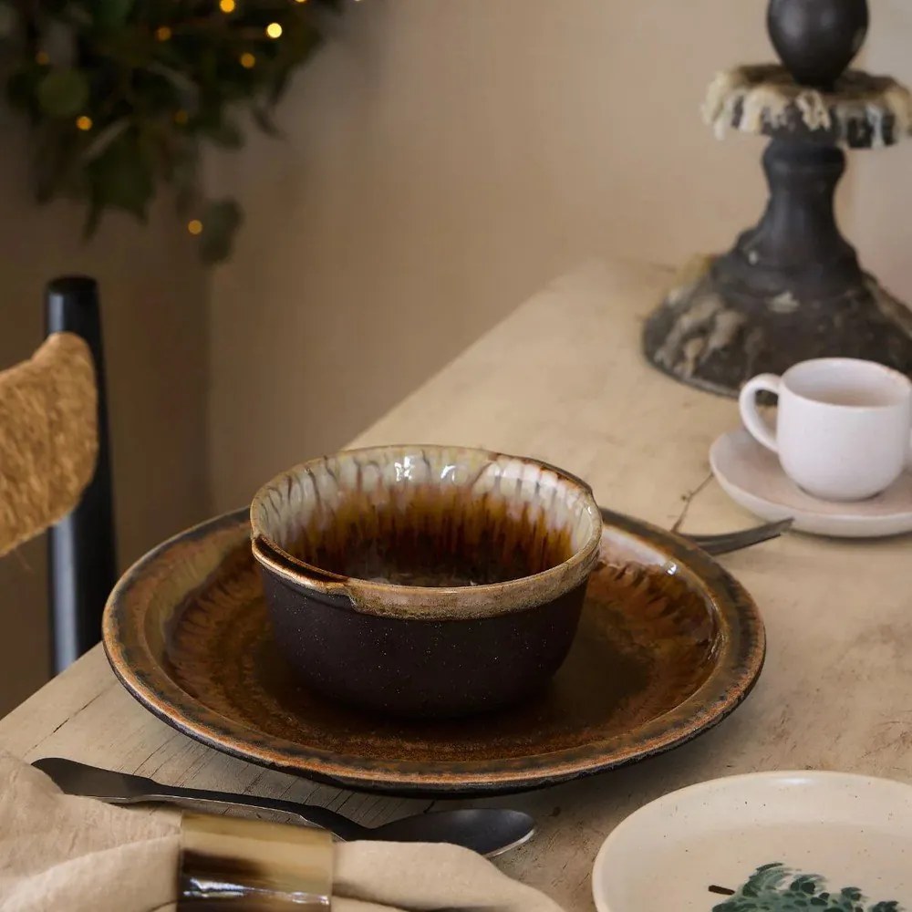 Hnědá miska z kameniny 550 ml Poterie – Casafina
