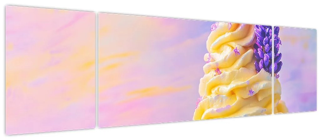 Obraz - Zmrzlina s levandulí (170x50 cm)