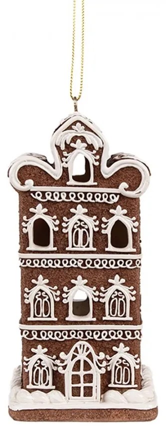 Závěsná svítící ozdoba perníková chaloupka Gingerbread House - 7*6*12/24 cm