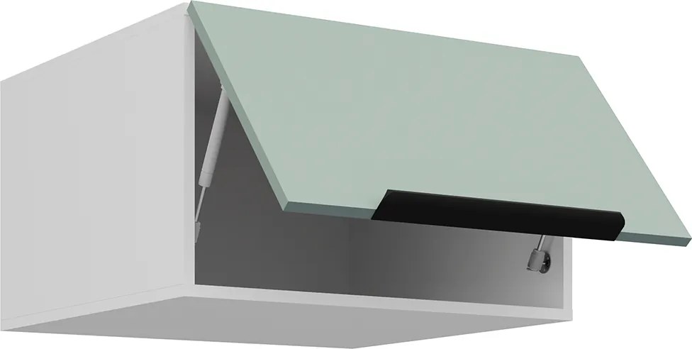 ARIA sb | horní skříňka 60 NAGU-36 1F výklopná | 60 cm | HLUBOKÁ | ANTI FINGERPRINT povrch | bílá/aquamarine