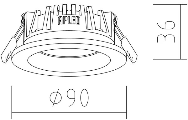 APLED - LED Podhledové RONDO WOODLINE LED/3W/230V 4000K pr. 9 cm borovice masiv