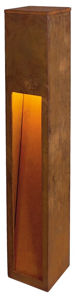 SLV 229411 Rusty Slot 80, venkovní sloupek, 1x11W (energeticky úsporné), patina rzi, IP44, 80cm