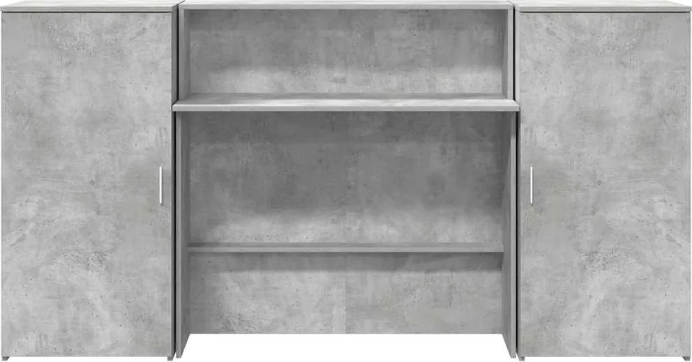 Recepční stůl betonově šedý 200x50x103,5 cm kompozitní dřevo 3324217