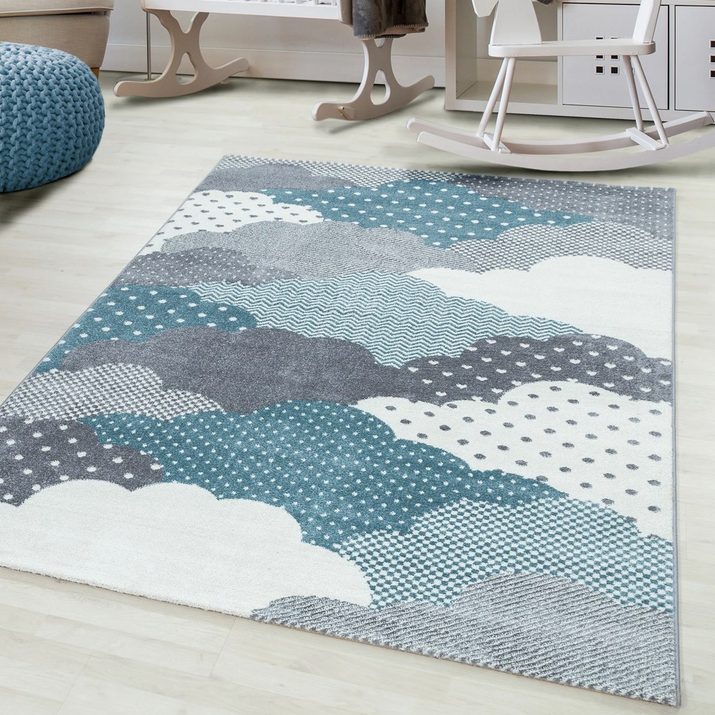 Ayyildiz, Dětský kusový koberec Bambi 820 blue, 80x150, modrá, dětský pokoj