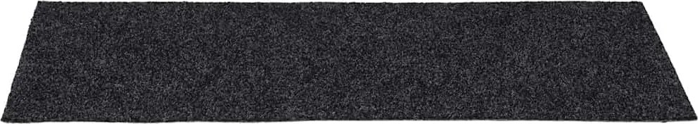 Schodové rohože samolepicí 30 ks 60 x 25 cm tmavě šedé obdélníkové 3365704