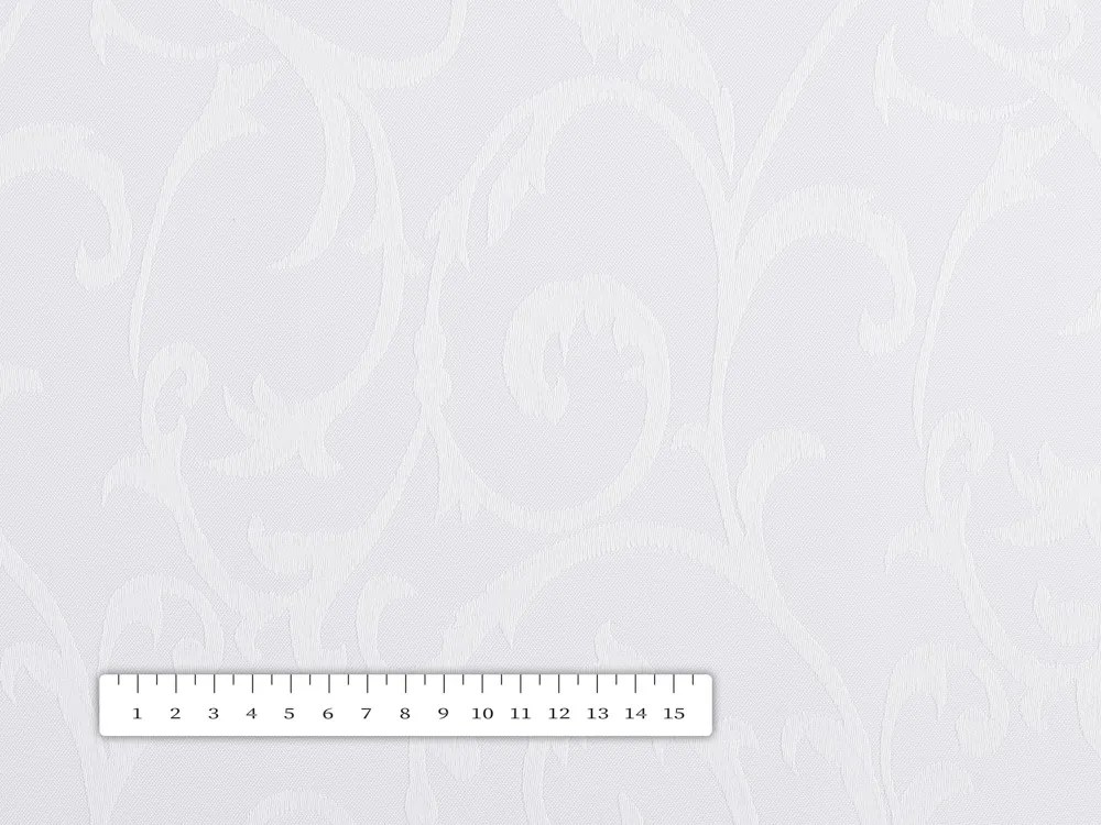 Biante Teflonový běhoun na stůl TF-055 Zámecký vzor - bílý 35x160 cm
