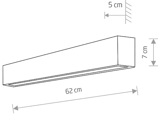 Nástěnné svítidlo Nowodvorski 7568 STRAIGHT WALL LED S bílá