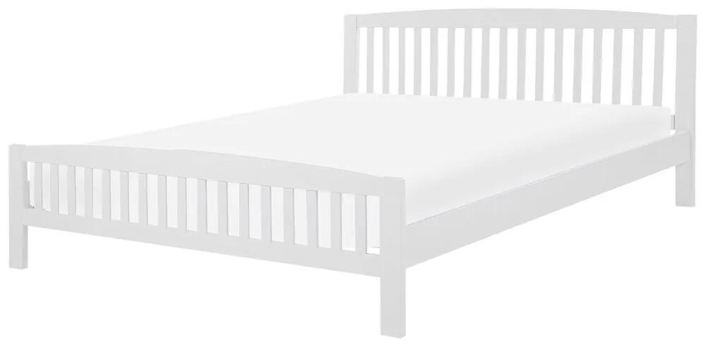 Klasická bílá dřevěná manželská postel 180x200 cm - CASTRES