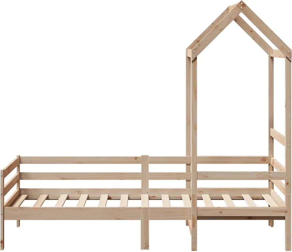 Válenda se střechou 80 x 200 cm masivní borové dřevo 3282188