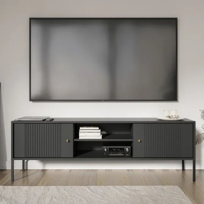 Designový stolek pod TV Pescara černý 154cm