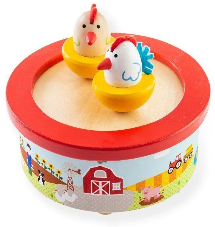 Bigjigs Toys Dřevěná hrací skříňka farma