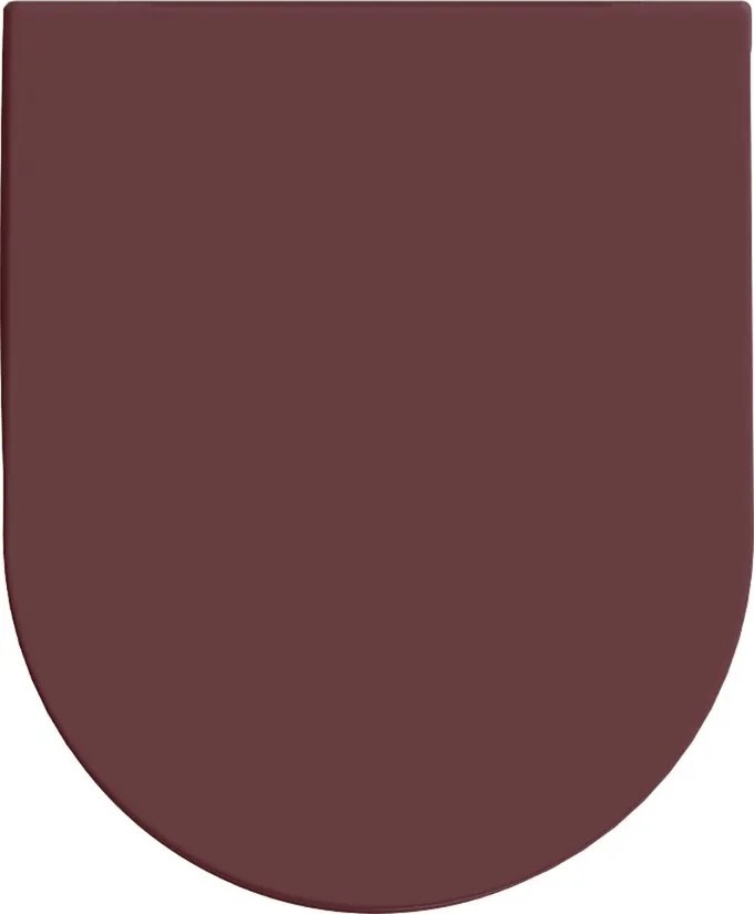 Isvea Isvea, INFINITY WC sedátko SLIM, Soft Close, Easy Take, matná maroon Red, 40KF0543I