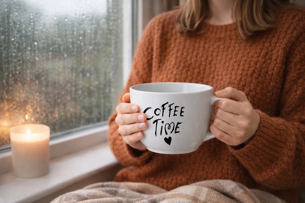 COFFEE TIME - MEGA XXL keramický hrnek 1000 ml